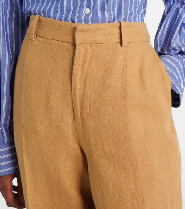 Polo Ralph Lauren Linen Wide-leg Pants - Brown