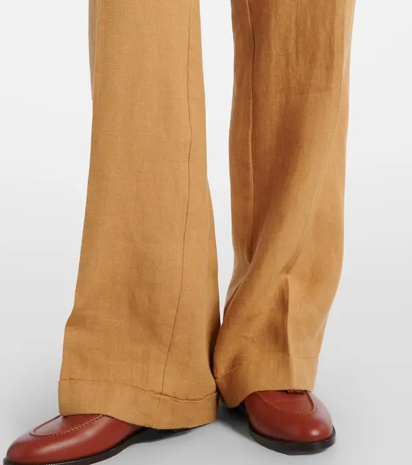 Polo Ralph Lauren Linen Wide-leg Pants - Brown