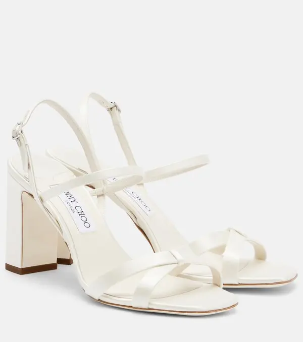 JIMMY CHOO Elsy Slingback Sandals - White
