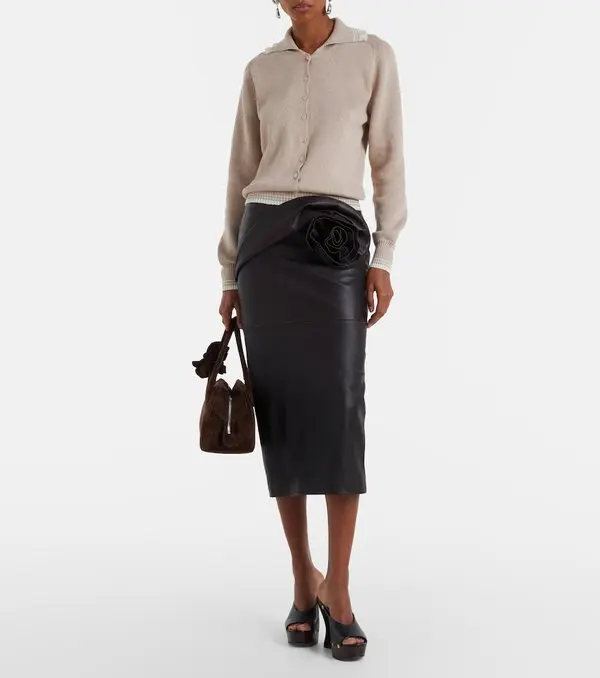Magda Butrym Cotton And Cashmere Cardigan - Beige