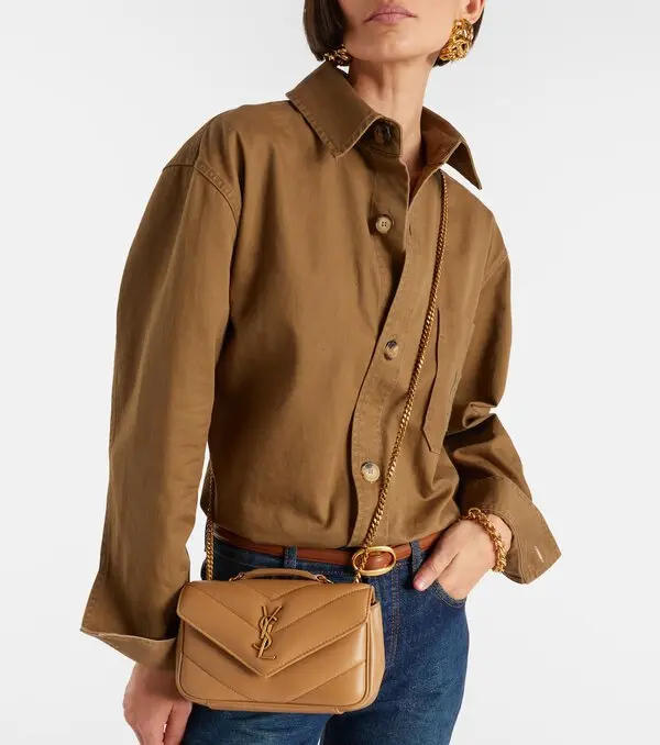 Saint Laurent Loulou Mini Leather Shoulder Bag