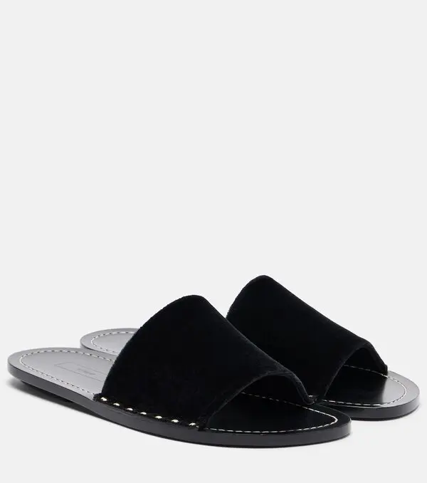 TOTEME Studded Velvet Slides