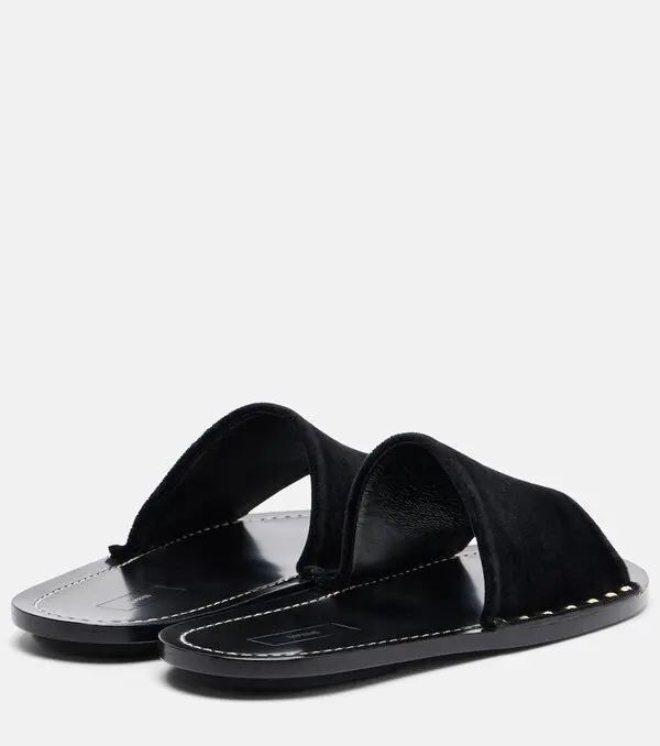 TOTEME Studded Velvet Slides