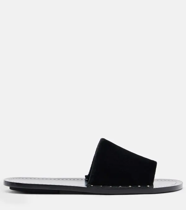 TOTEME Studded Velvet Slides