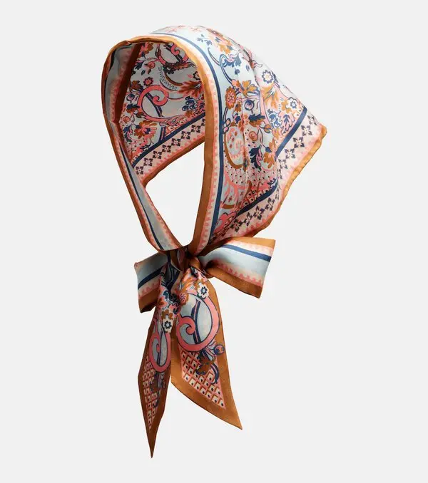 Zimmermann Printed Silk Head Wrap - Blue