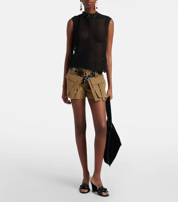 Isabel Marant Étoile Anee Embellished Leather Wedge Mules