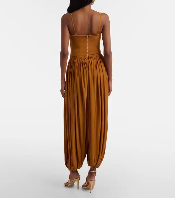 Zimmermann Luna Pleated Jersey Jumpsuit