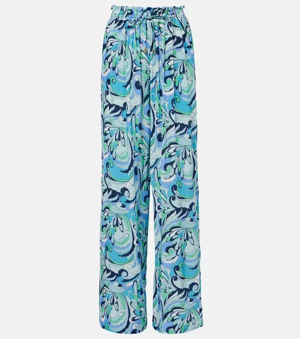 Melissa Odabash Reese Printed Palazzo Pants