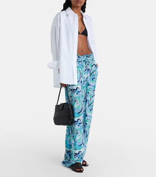 Melissa Odabash Reese Printed Palazzo Pants