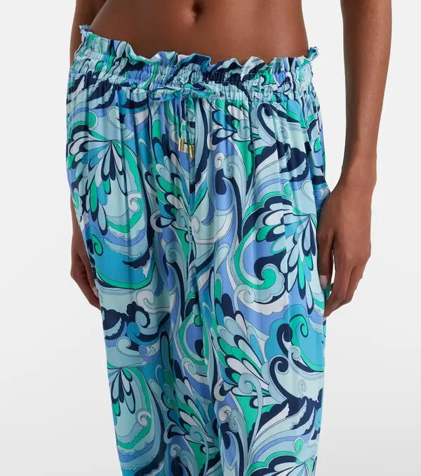 Melissa Odabash Reese Printed Palazzo Pants