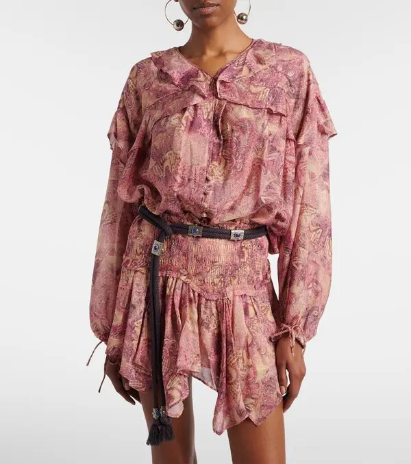 Isabel Marant Étoile Charis Printed Silk Blouse