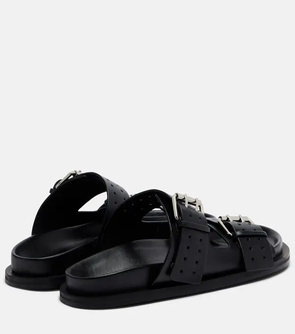 A.emery Leon Leather Slides