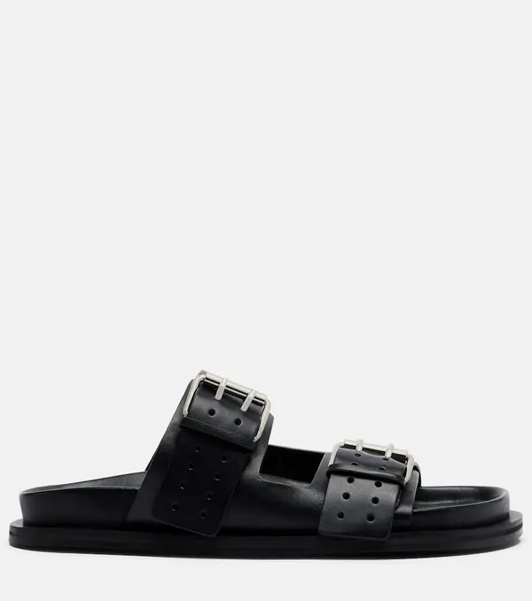 A.emery Leon Leather Slides