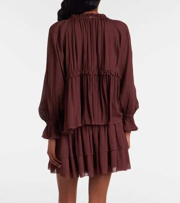 Poupette St Barth Moon Ruffled Blouse - Brown