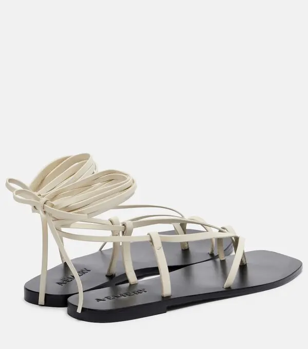 A.emery Nolan Leather Thong Sandals - White