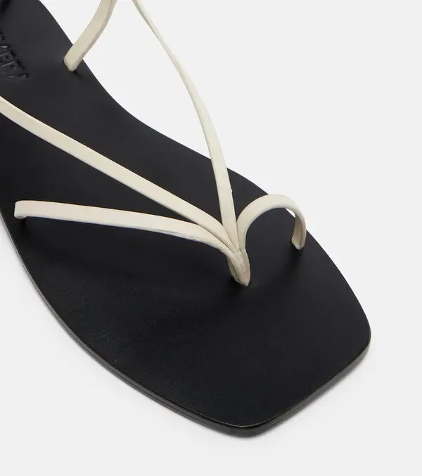 A.emery Nolan Leather Thong Sandals - White