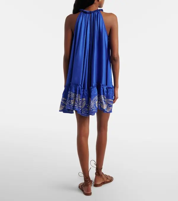Poupette St Barth Cleo Embellished Floral Minidress