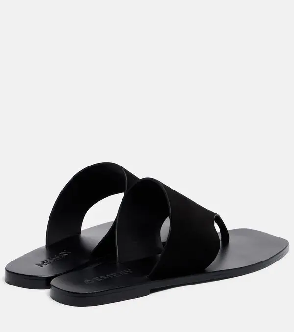 A.emery Paton Suede Thong Sandals - Black