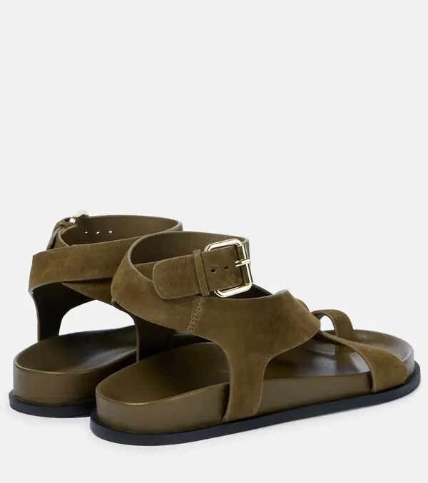 A.emery Jalen Suede Sandals With Ankle Strap - Brown