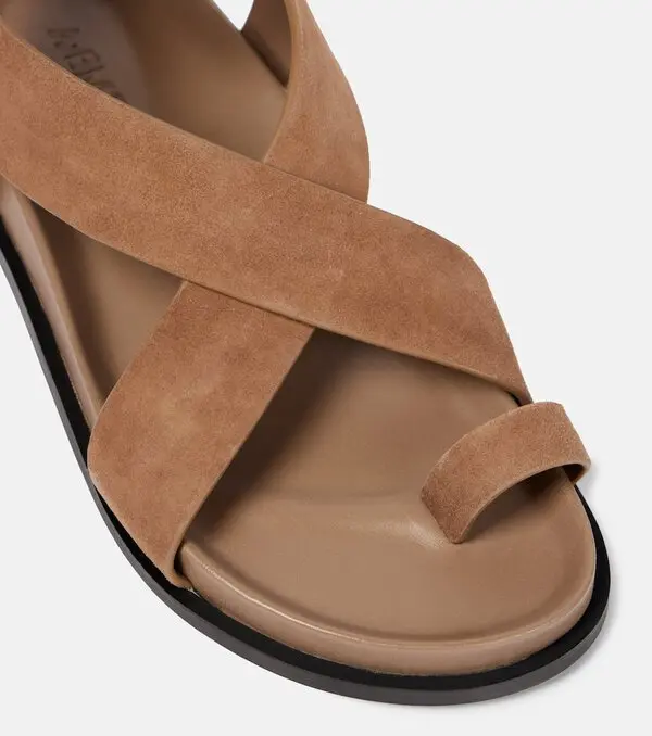 A.emery Jalen Suede Sandals With Ankle Strap - Brown
