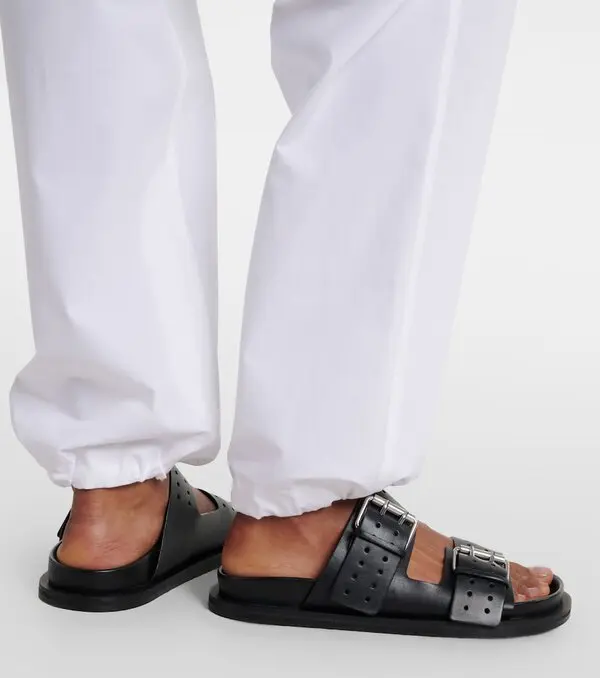 A.emery Leon Leather Slides