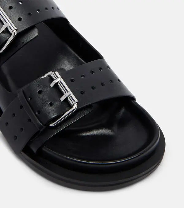 A.emery Leon Leather Slides