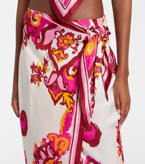 Poupette St Barth Dana Printed Wrap Skirt