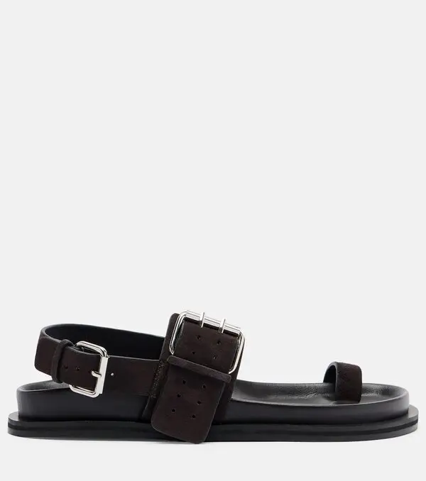 A.emery Hattie Suede Sandals - Black
