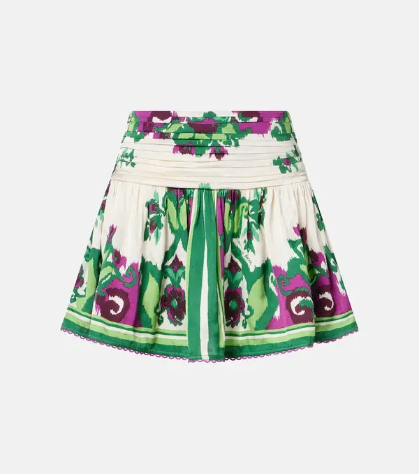 Poupette St Barth Colleen Floral Mini Skirt - Green