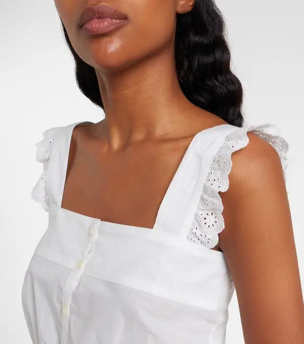 Poupette St Barth Clive Cotton Poplin Top