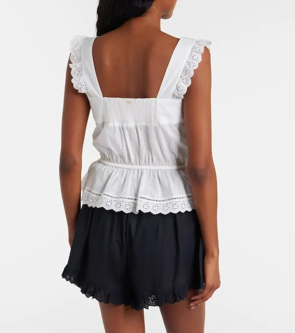 Poupette St Barth Clive Cotton Poplin Top