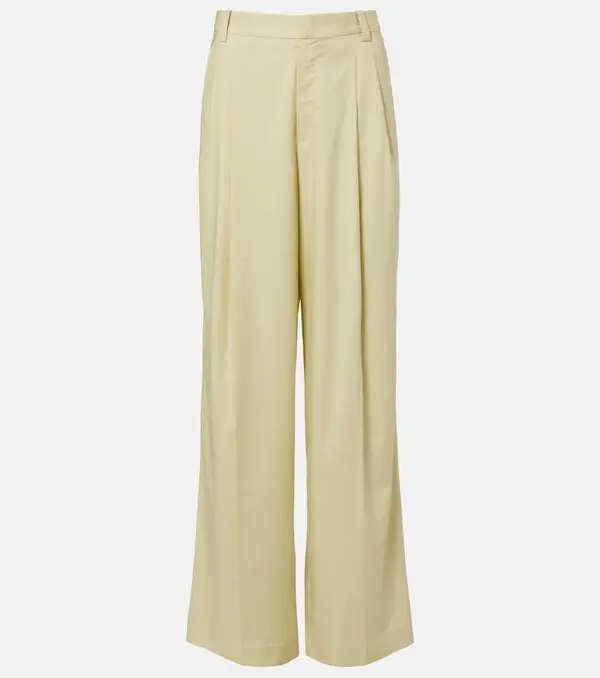 AYA MUSE Olena Pleated Wide-leg Trousers - Green