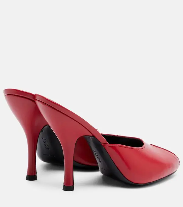 JUDE Date Leather Mules - Red