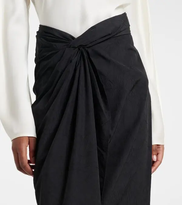 RÓHE Gathered Midi Skirt