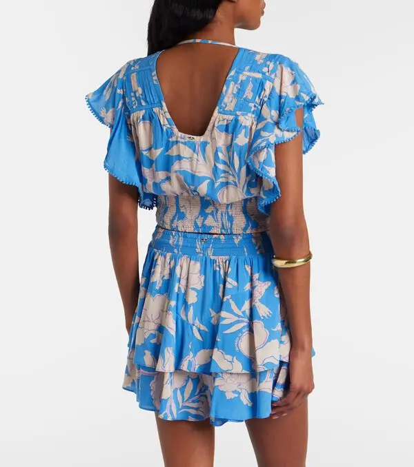 Poupette St Barth Floral Print Cropped Top