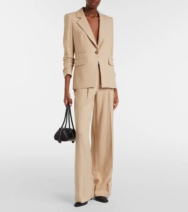 Veronica Beard Pleated Flared Pants