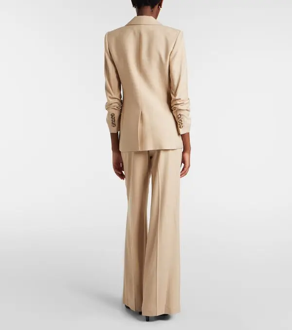 Veronica Beard Pleated Flared Pants