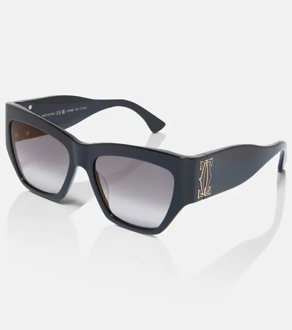 Cartier Signature C Cat-eye Sunglasses - Black