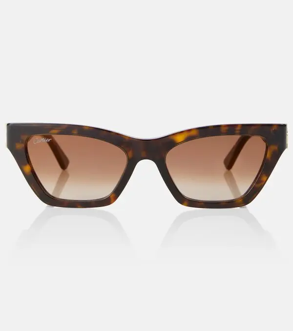 Cartier Signature C Cat-eye Sunglasses - Brown