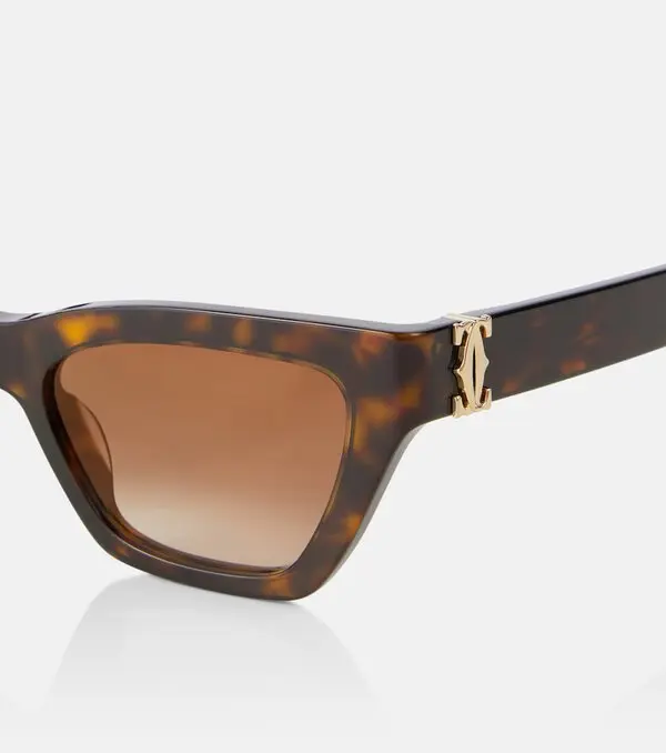 Cartier Signature C Cat-eye Sunglasses - Brown