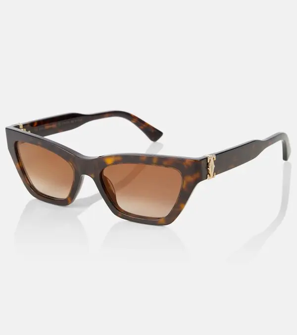 Cartier Signature C Cat-eye Sunglasses - Brown