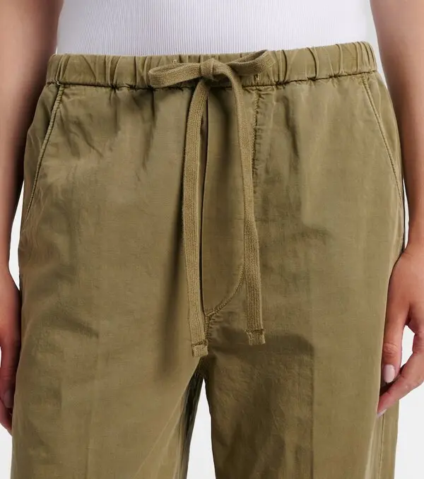 Citizens Of Humanity Cotton-linen Wide-leg Pants - Green