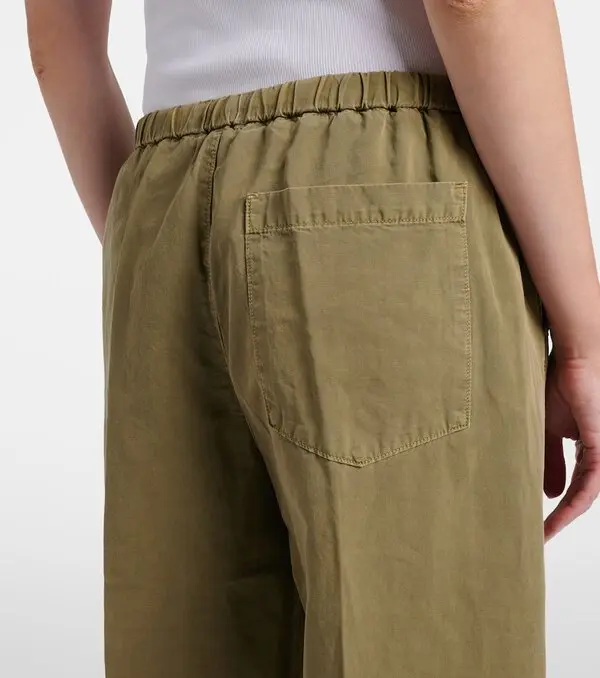 Citizens Of Humanity Cotton-linen Wide-leg Pants - Green