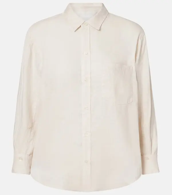 Citizens Of Humanity Kayla Shrunken Linen Shirt - Beige
