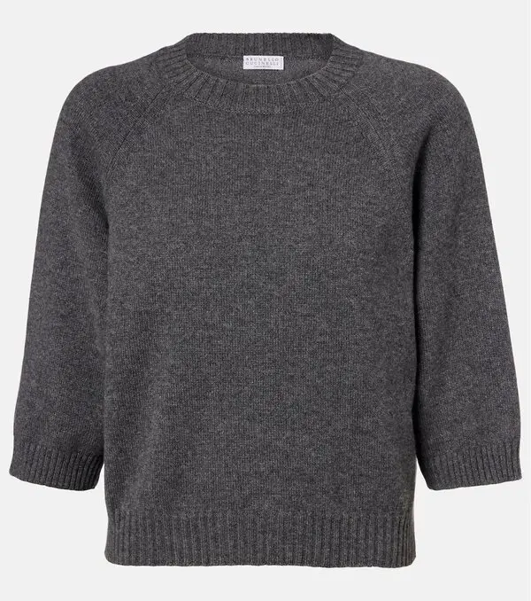 Brunello Cucinelli Cashmere Crewneck Sweater - Grey