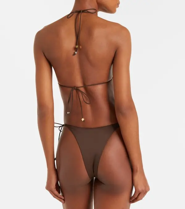 Jacquemus Triangle Bikini Top - Brown