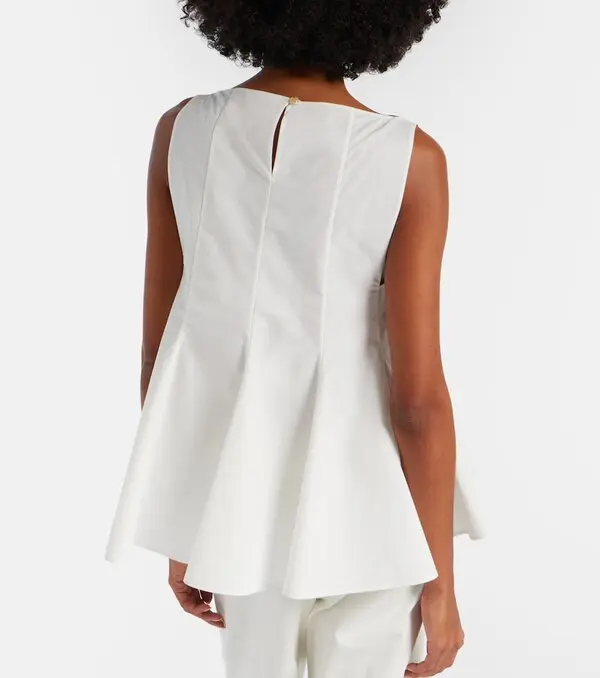 Khaite Marita Cotton Top - White