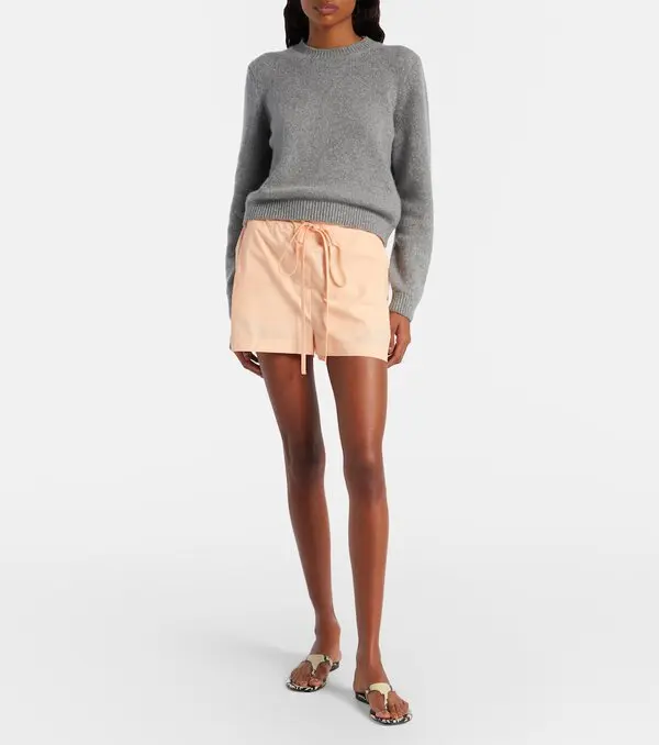 Khaite Robbie Cotton Shorts - Pink