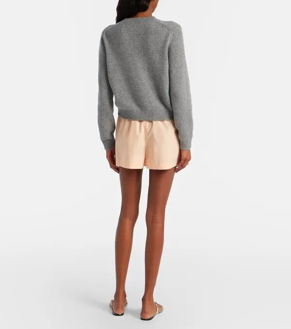 Khaite Robbie Cotton Shorts - Pink
