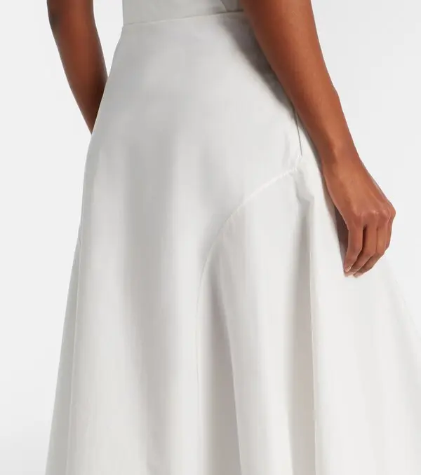 Khaite Artin Cotton Midi Skirt